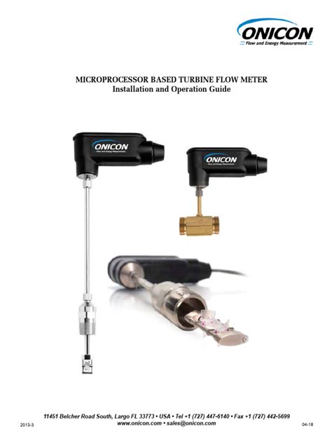 2013 3 Microprocessor Turbine Flow Meter Manual For Email 04 18 Pdf