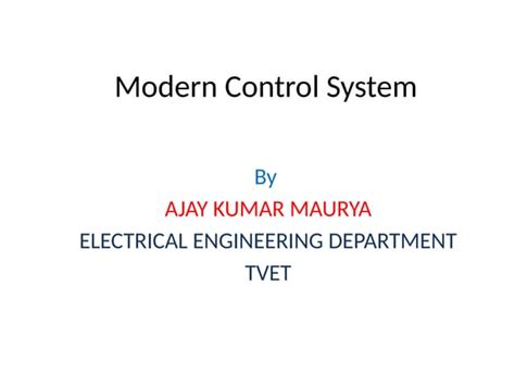 Modern Control System Unit 3 Ppt1pptx