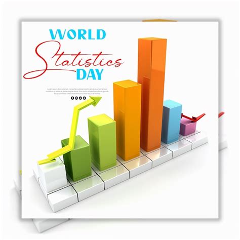 World Statistics Day Template Background Premium Ai Generated Psd