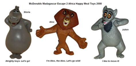 What Do Mcdonalds Madagascar 2 Happy Meal Toys 2008 Say Toy Alert