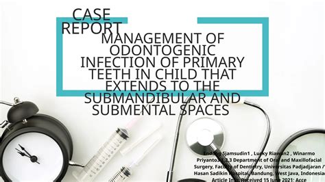 Management Of Submandibular Cellulitis Secondary To Odontogenic Infection In Beta Thalassemia
