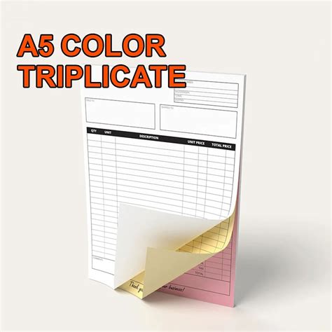 A5 Ncr Carbonless Books Color Triplicate Sydney Melbourne Brisbane Adelaide Perth Darwin