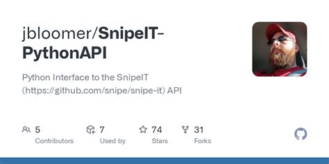 GitHub Jbloomer SnipeIT PythonAPI Python Interface To The SnipeIT