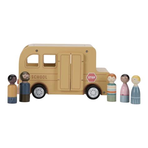 Little Dutch Wooden School Bus With Figures Boos Toy Shop