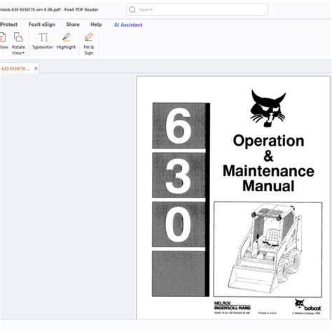 Bobcat 630 Operation And Maintenance Manual Heydownloads Manual Downloads