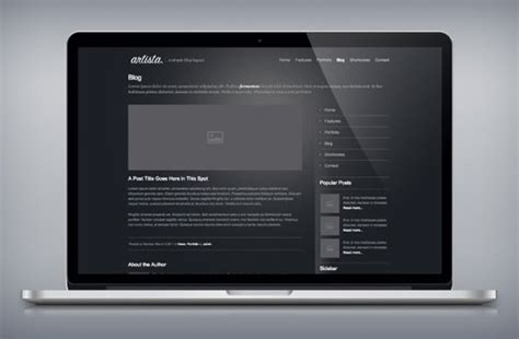 artista a simple blog layout boilerplate wegraphics