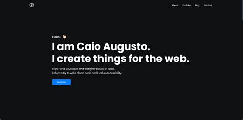Github Caioaugustooportfolio 🚀 Portfólio Pessoal Onde Apresento