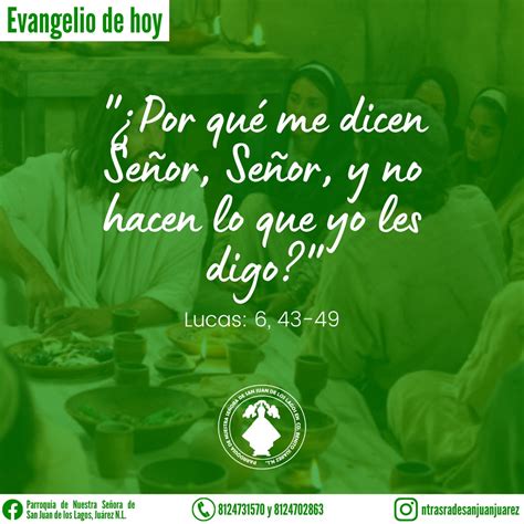 🟢 Evangeliodehoy 🙏🏽 Del Santo Evangelio Según San Lucas 6 43 49 En