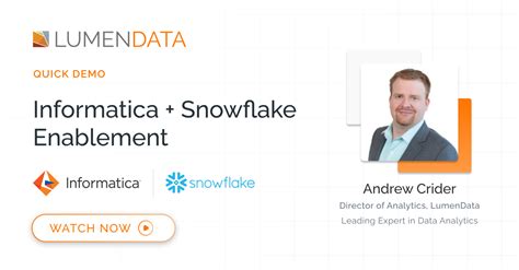 Informatica Snowflake Enablement Demo Lumendata