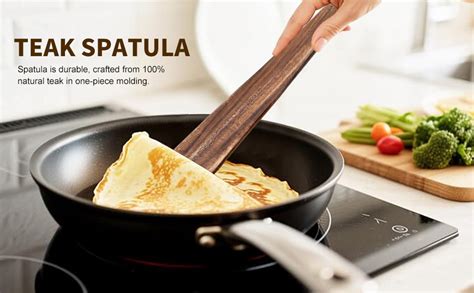 12 Inch Non Toxic Teak Wood Cooking Spatula Small Wooden