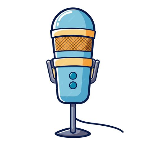 Colorful Microphone Clipart Vector Illustration Premium Ai Generated