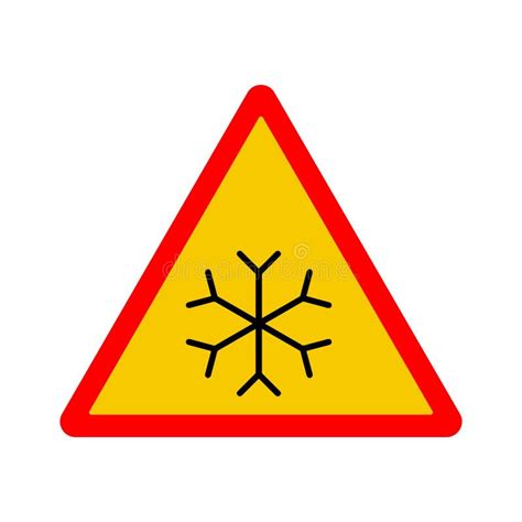 Snowfall Sign Snowfall Warning Sign Stock Illustration Illustration Of Warning Snow 365155457