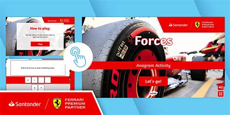 Free Forces Puzzle Formula One Santander And Scuderia Ferrari