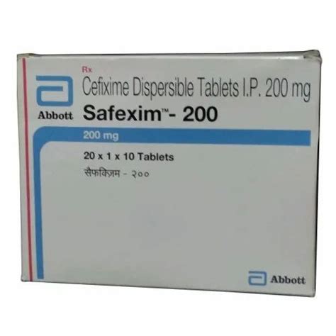 Cefixime Dispersible Tablets Pack Size 20 X 1 X 10 Tablets At ₹ 100