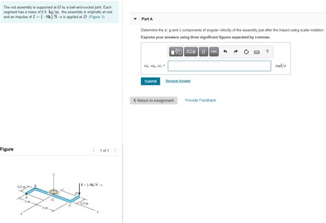 Solved The Rod Assembly Is Supported At G By A
