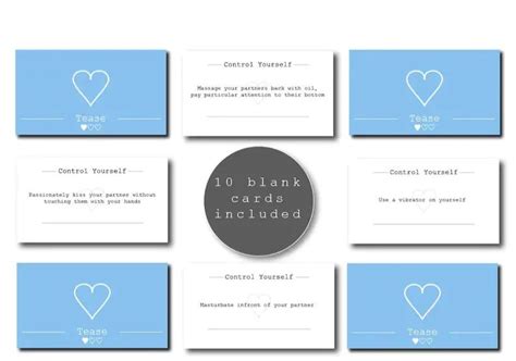 Teasing Sex Activity Cards Handmadelovebytanya