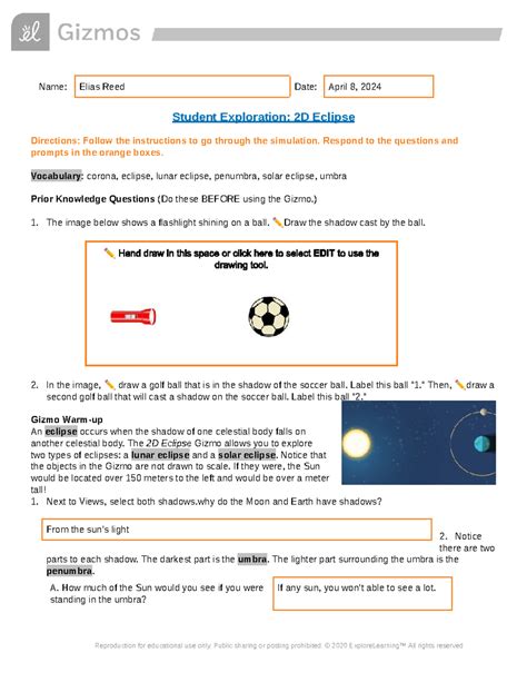 2d Eclipse Gizmo Schoology Name Elias Reed Date April 8 2024