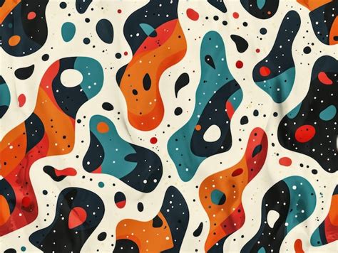 Organic Flow Modern Abstract Pattern With Organic Shapes Wallpaper