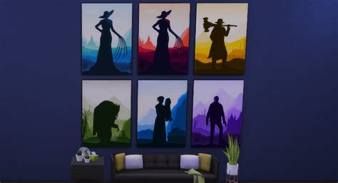 Resident Evil Silhouette Wall Art Sims Downloads