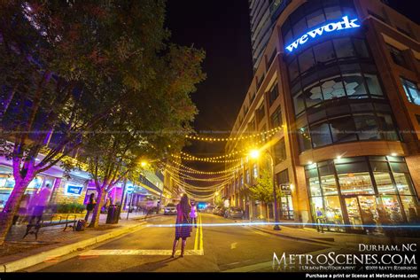 2019 Durham North Carolina Skyline At Night City