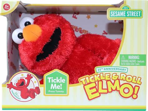 Sesame Street 25th Anniversary Tickle And Roll Elmo Plus Toy Amazon