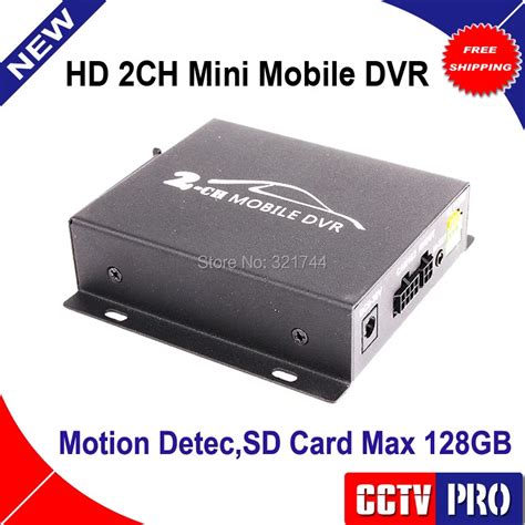 Mini Security Cctv 2ch Dvr Realtime Sd 128gb Card Recording Mobile Bus Vehicle Truck Car Dvr