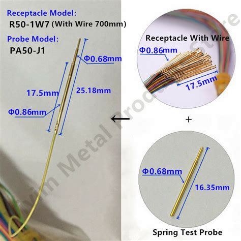 Socket R50 1w7 Length 17 5mm Spring Test Probe Receptacle Bare Pcb Pogo