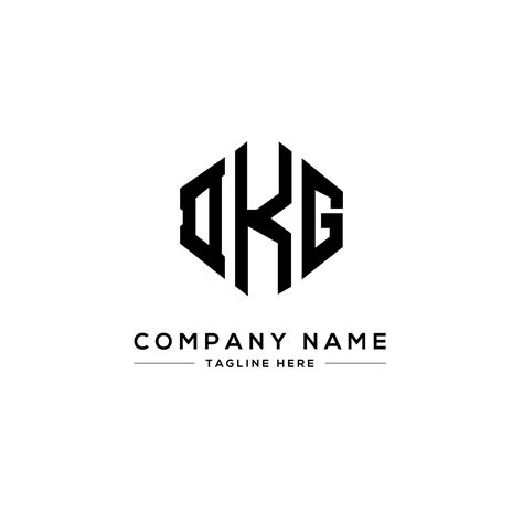 dkg letter logo design with polygon shape dkg polygon and cube shape