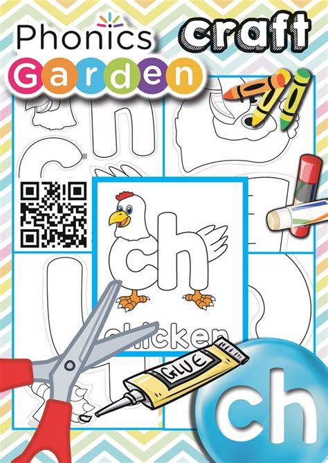 Ch Letter Craft Chicken Digraphs Phonics Garden Letter A Crafts Phonics Digraph