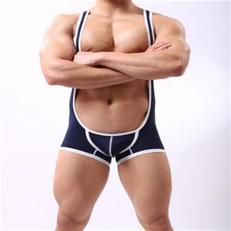 Mens Suspender Jockstrap Wrestling Singlet Wish