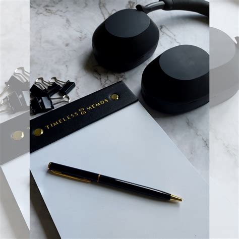 Jet Black Notepad Timeless Memos