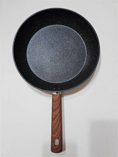 Slightly Deformed 28cm Aluminum Frying Pan With Granite Non Stick
