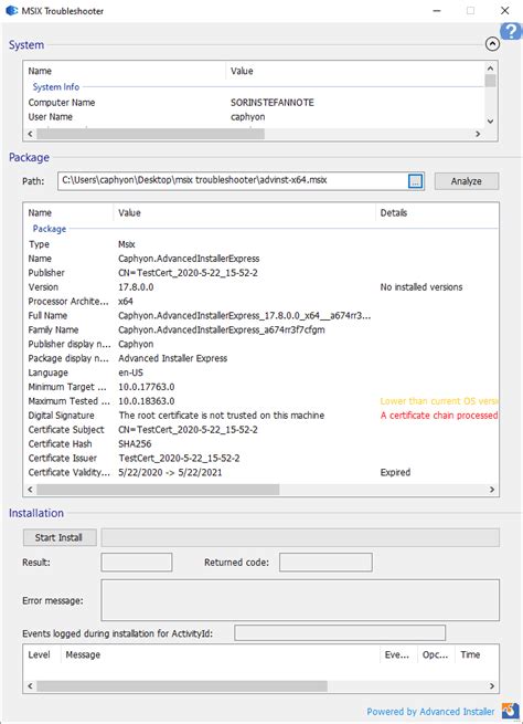 Troubleshooting Msix Installations
