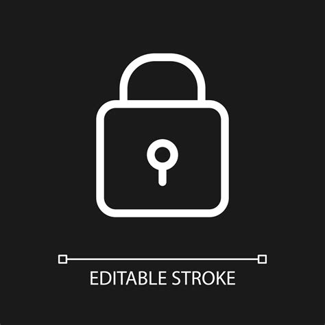 Padlock Pixel Perfect White Linear Ui Icon For Dark Theme Closed