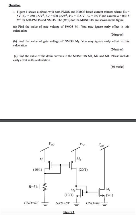 Solved Figure Shows A Circuit With Both PMOS And NMOS Chegg