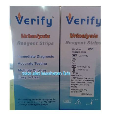 Promo Verify 3 Parameter Urinalysis Reagent Strip Test Urine Diskon 16 Di Seller Palang Merah