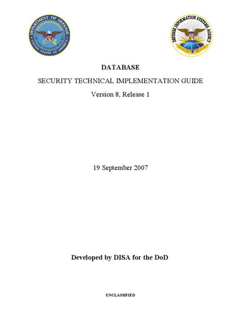 Database Stig V8r1 Pdf Transport Layer Security Databases