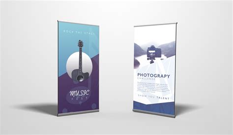 Standee For College Function With Acoustic Guitar Design