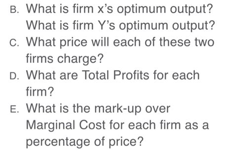 Solved Question 1 Cournot Duopoly Problem Required