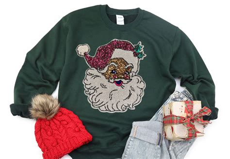 Santa Sequin Patch Youth Rebel Creek Printing