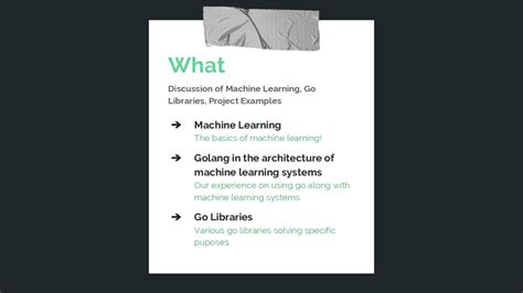 Fast And Scalable Machine Learning With GoLang Speaker Deck