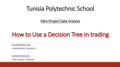 Trading Decision Trees Elaborated By Mohamed Dhaoui Pdf Stocks And Bonds Personal