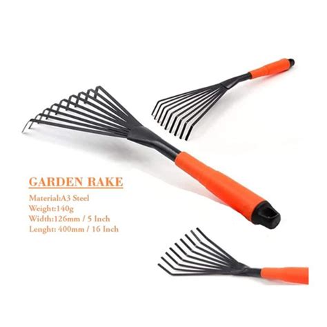 Garden Leaf Rake With Plastic Handle Nine Teeth Grass Rake Online Garden Store