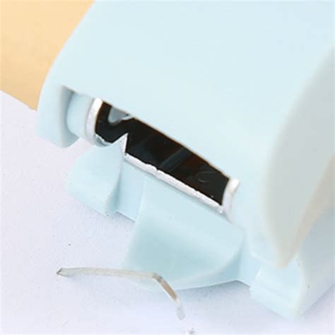 Blue Mini Cute Cartoon Stapler For Students Small Staples Included