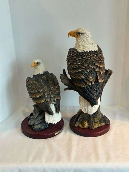 2 The Gray Rock Collection” Bald Eagle Statues Creamer Auction