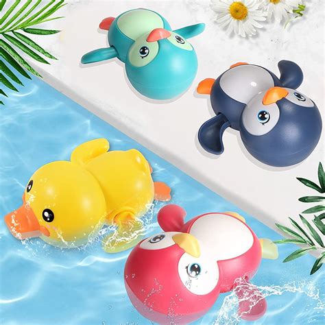 Wind Up Swimming Penguin Bath Toy Ne555 Multicolor Pack Of 1