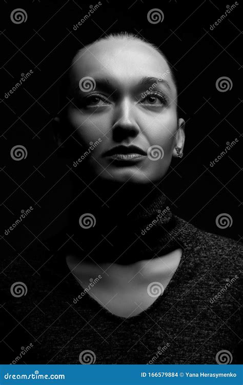 Photography Of A Young Beautiful Girl With Nude Makeup Close Up