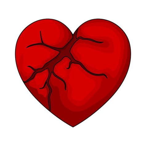 El Corazón Roto Vector Premium