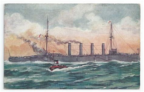 Hms Drake Drake Class Armoured Cruiser Royal Navy Unused Pc £956