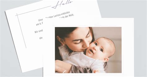 Larissa Geburtskarte A6 Postkarte Quer